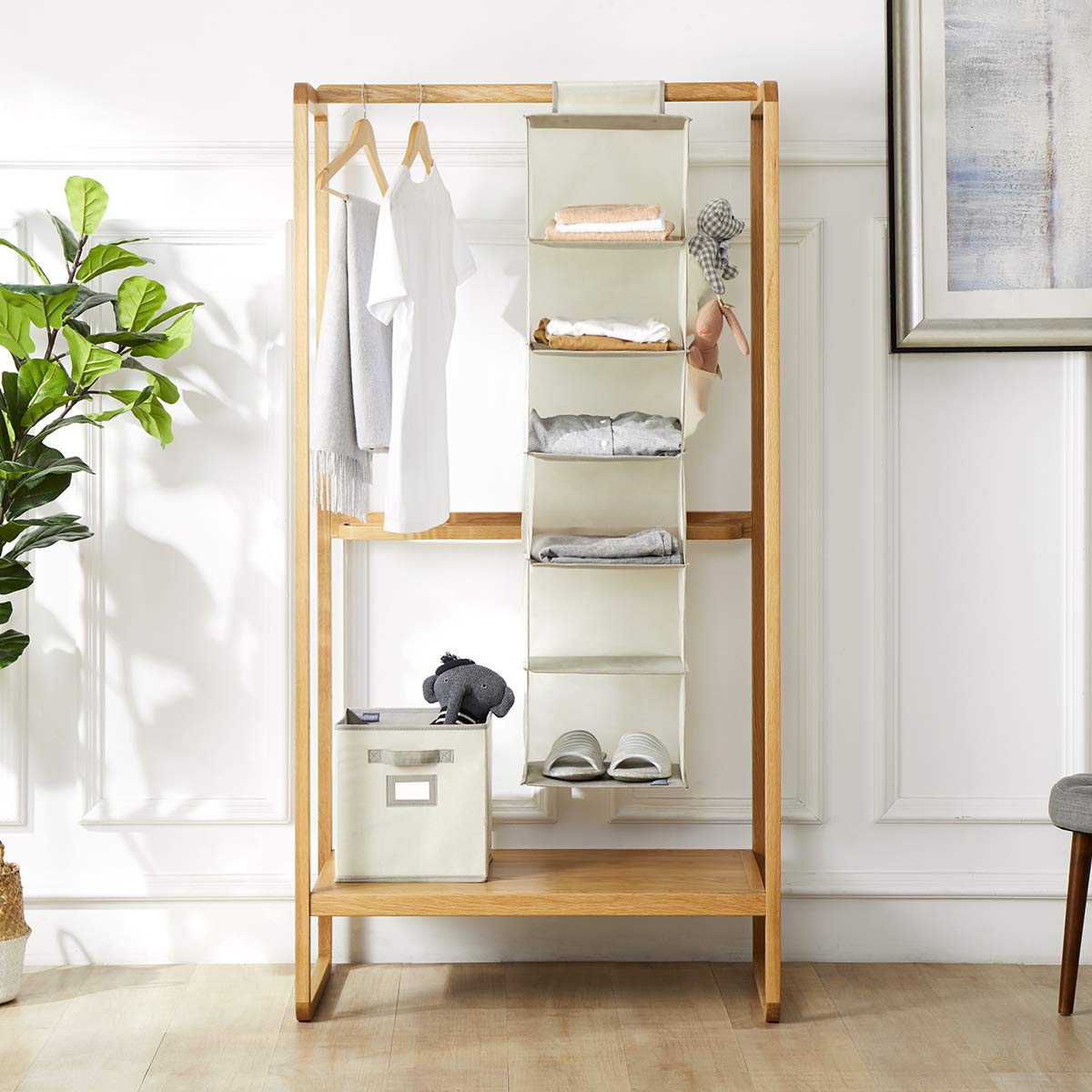 Wholesale Hot Selling 6-Shelf Closet Hanging Storage Shelves