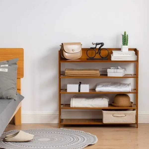 5 Layers OEM Bamboo Shoe Rack