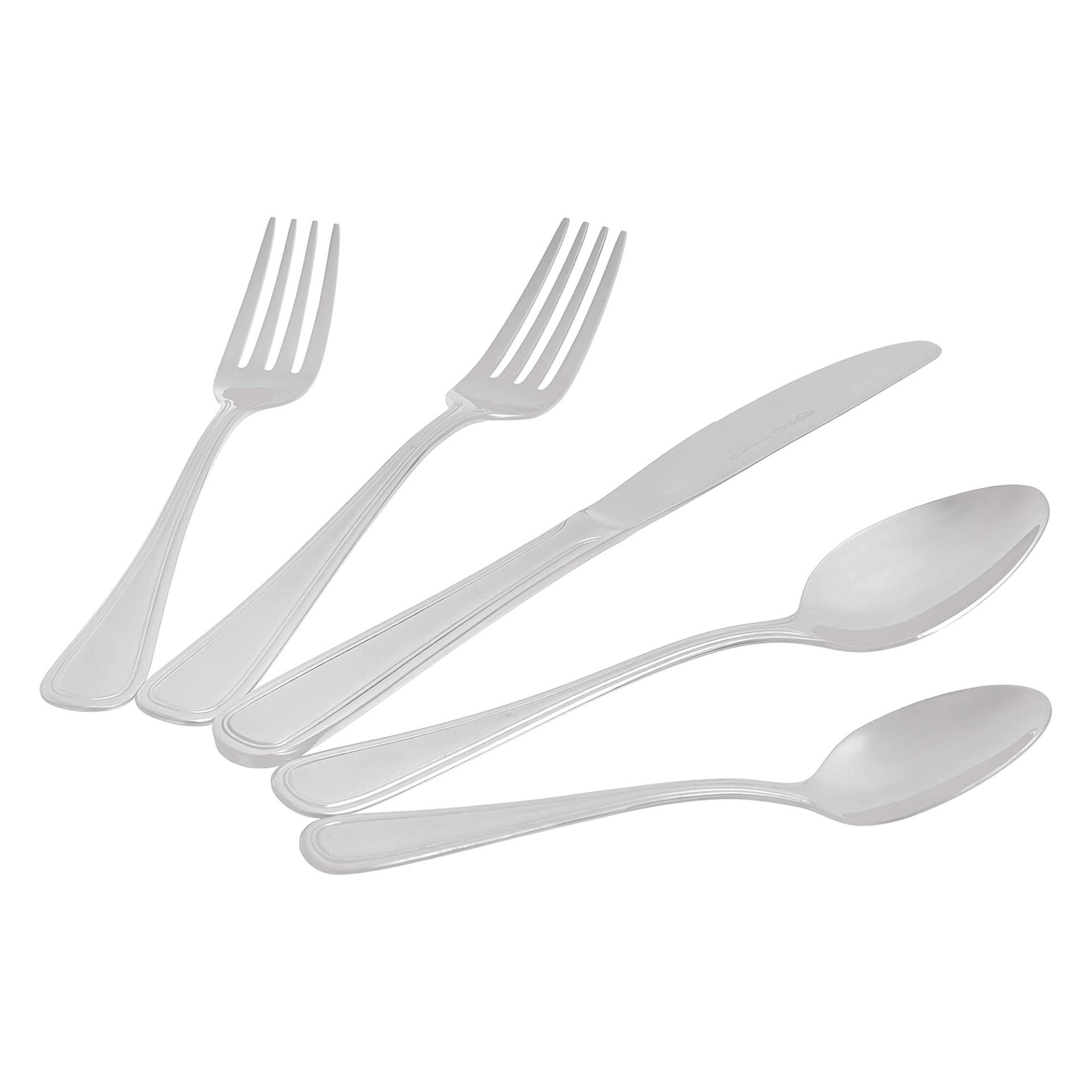 20-Piece Stainless Steel Flatware Set with Round Edge