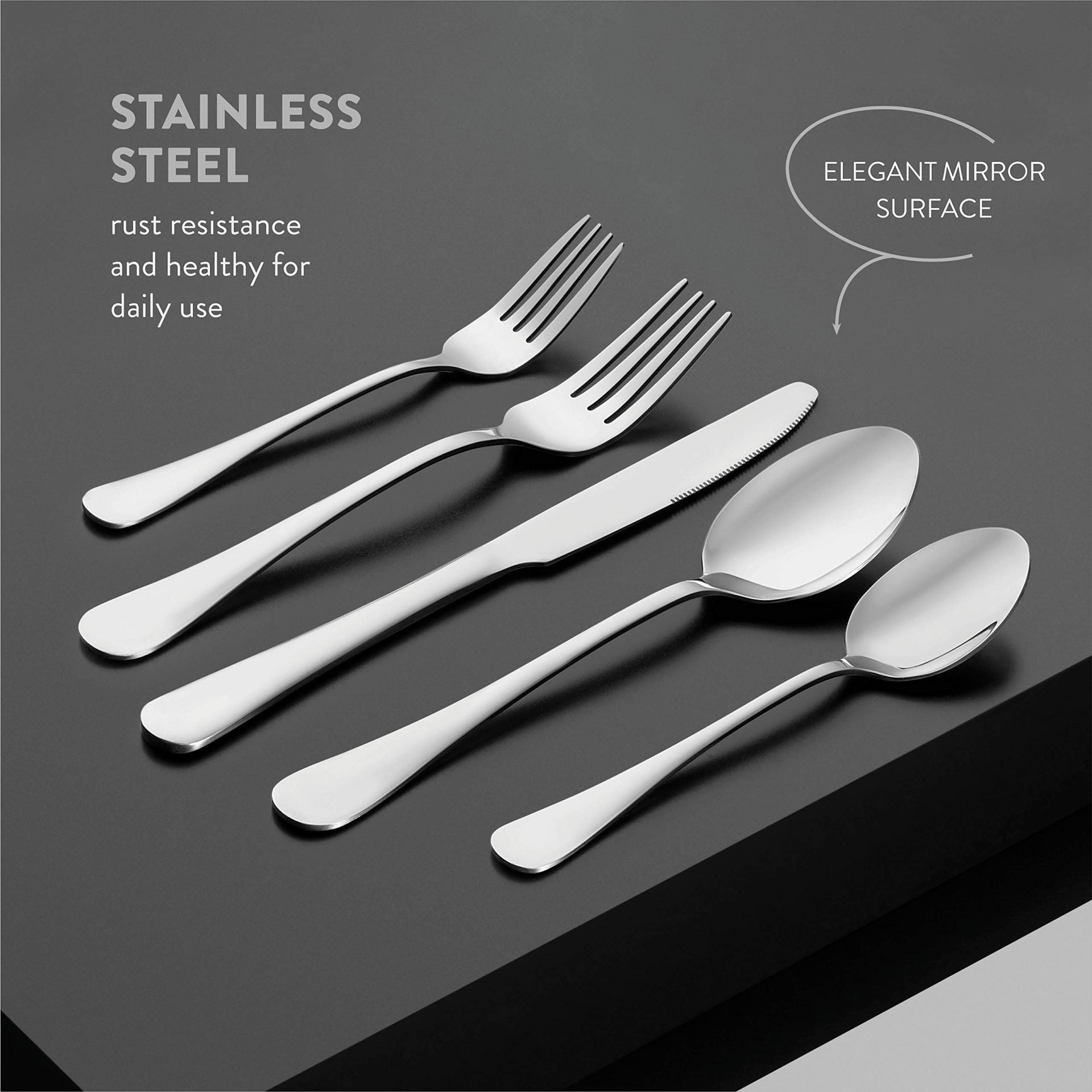 20-Piece Stainless Steel Flatware Set- Serving for 4