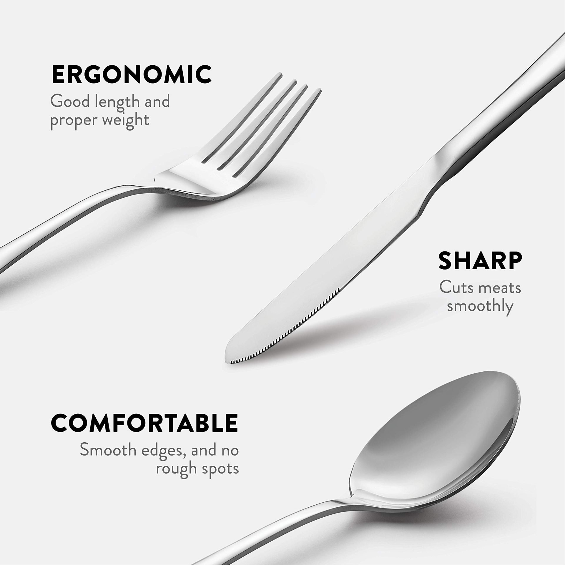 20-Piece Stainless Steel Flatware Set- Serving for 4