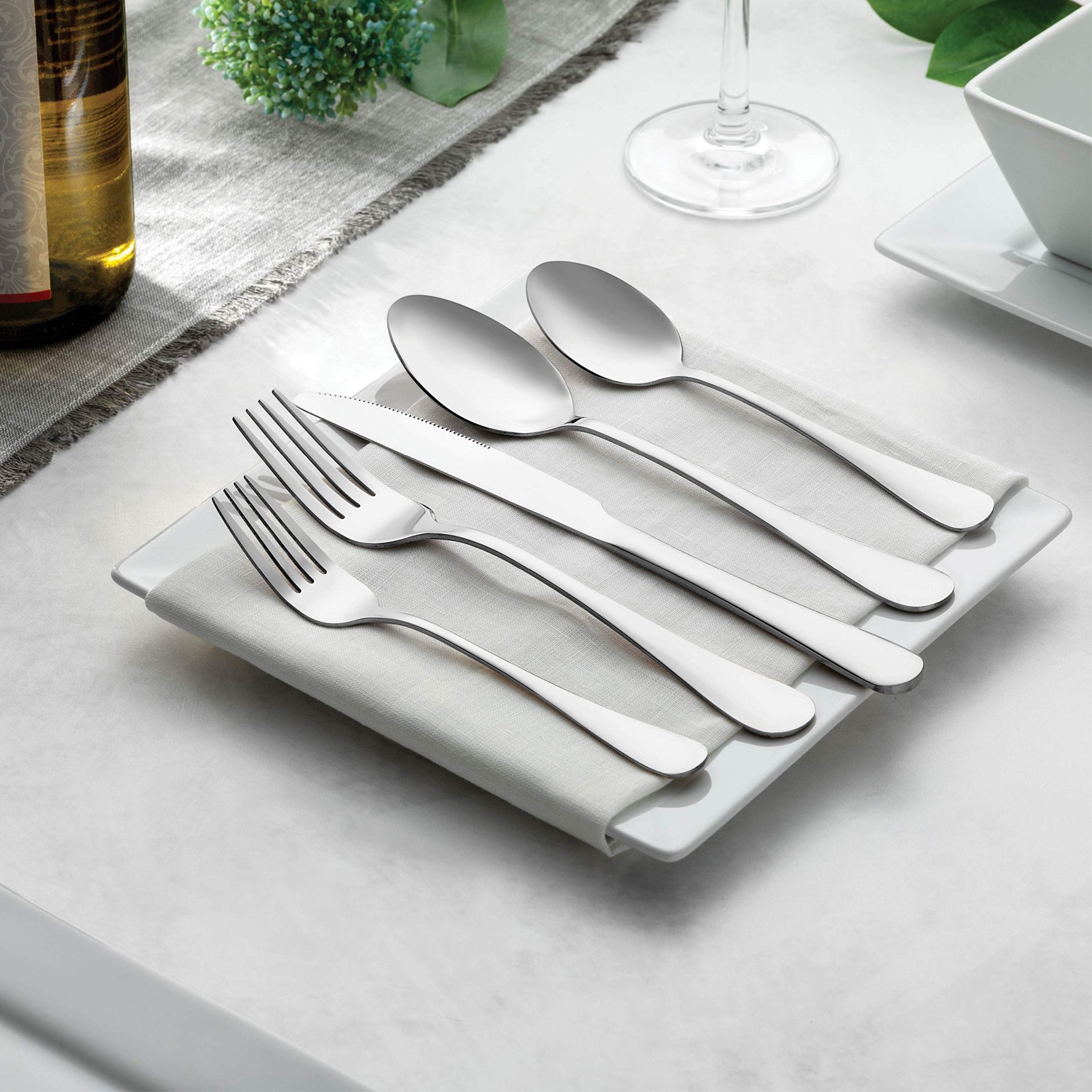 20-Piece Stainless Steel Flatware Set- Serving for 4